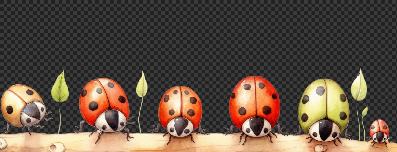 PNG Ladybugs border animal insect | Premium PNG - rawpixel
