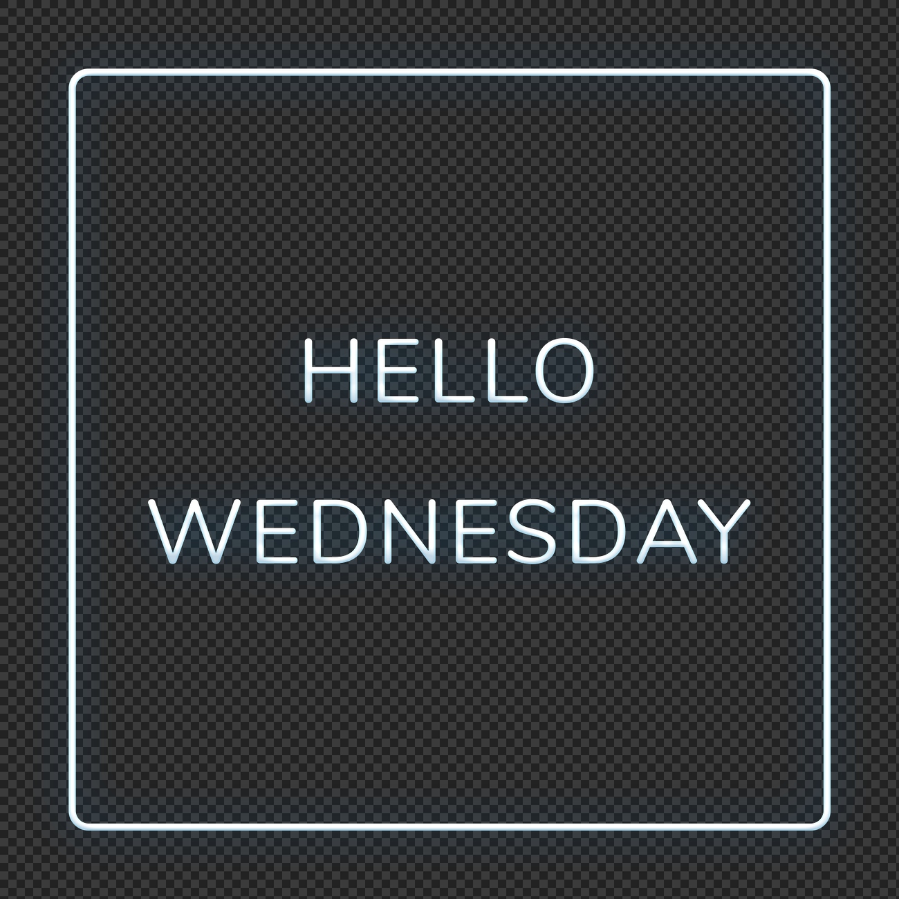 Neon frame Hello Wednesday png | Free PNG - rawpixel