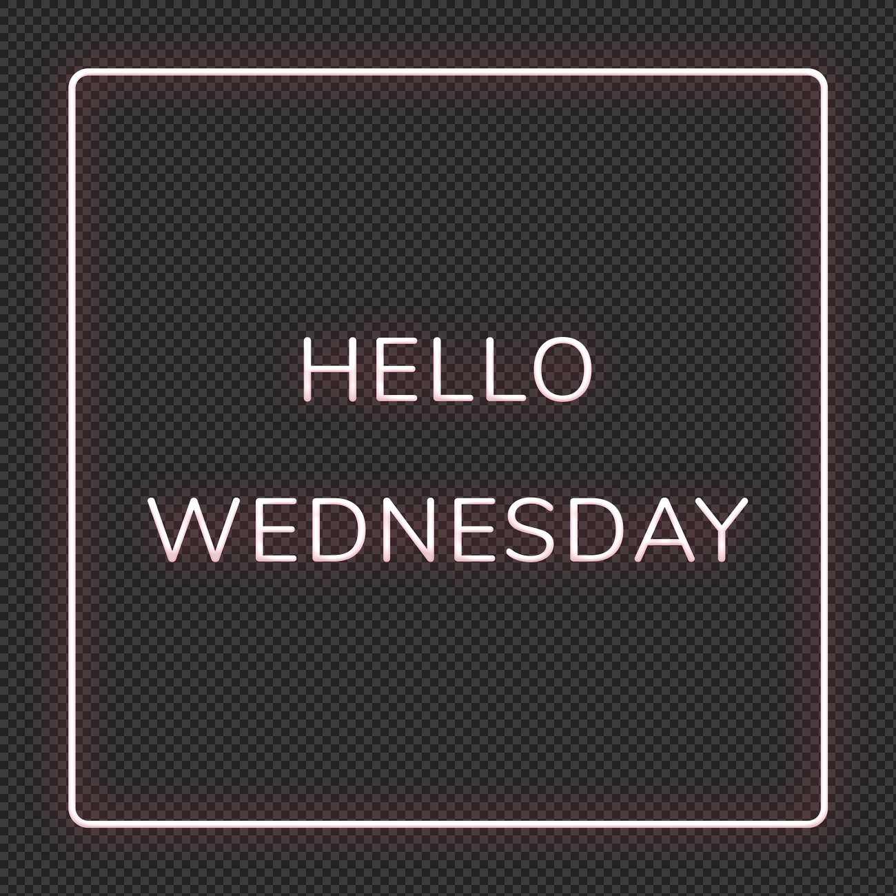 Frame Hello Wednesday png neon | Premium PNG - rawpixel