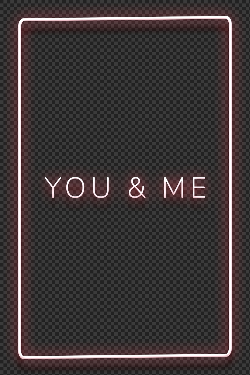 Glowing You&Me red neon typography | Premium PNG - rawpixel