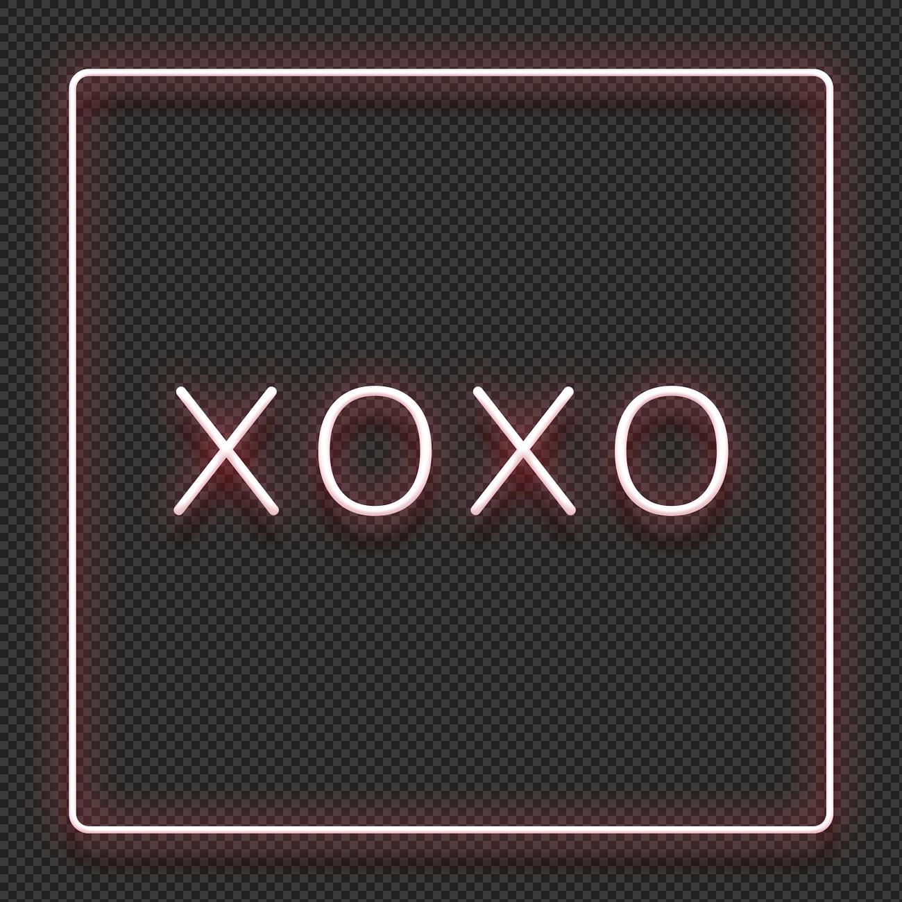 Glowing XOXO red neon typography | Premium PNG - rawpixel