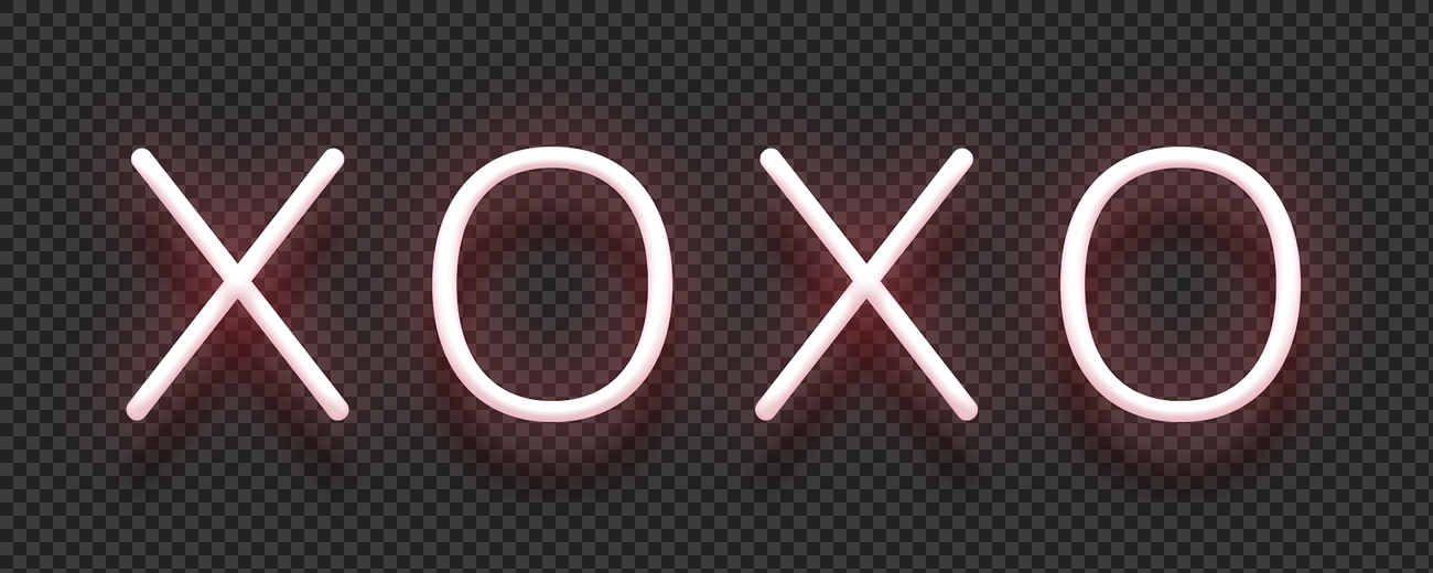 Glowing XOXO red neon typography | Premium PNG Sticker - rawpixel