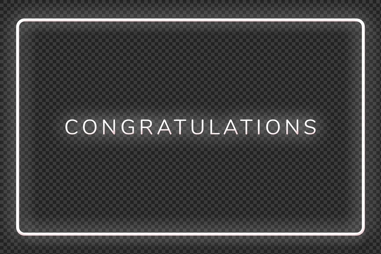Glowing Congratulations white neon typography | Premium PNG - rawpixel