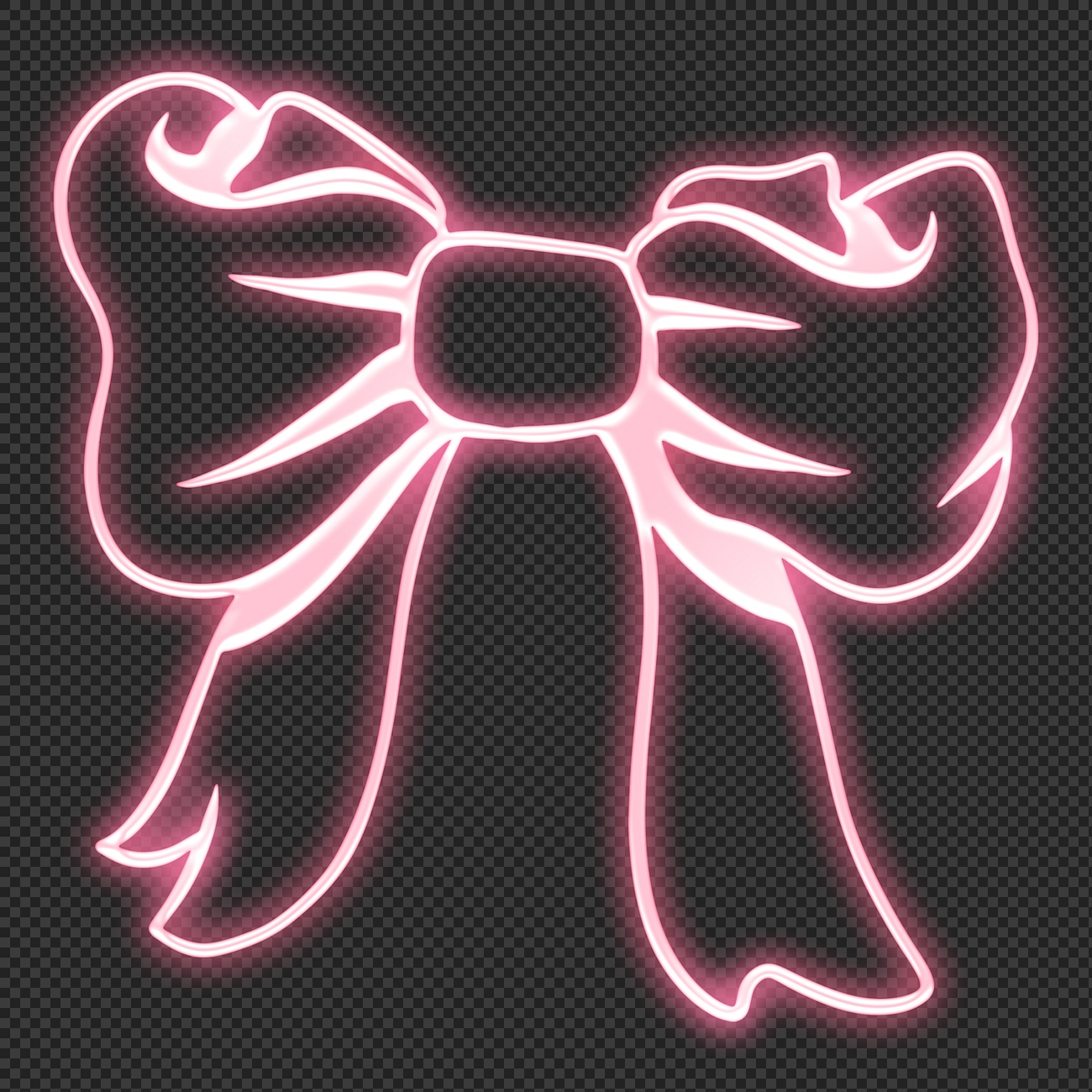 Cute neon pink bow sticker | Premium PNG Sticker - rawpixel