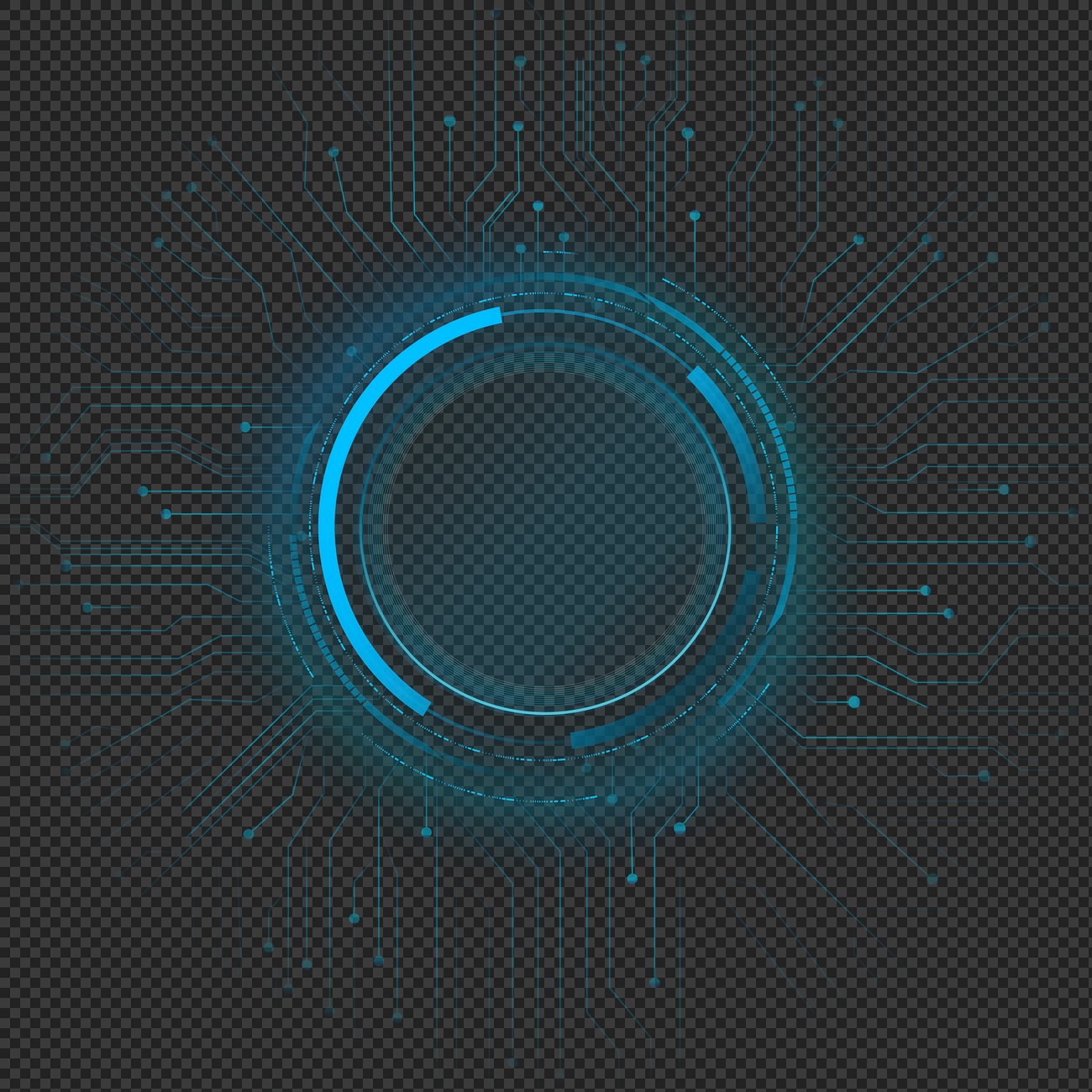 Digital circle circuit background png | Premium PNG - rawpixel