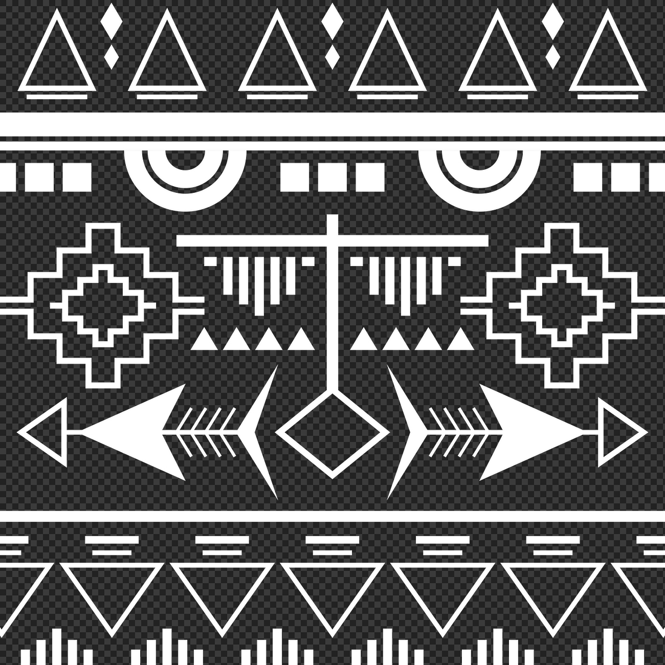 White tribal pattern png, transparent | Premium PNG - rawpixel