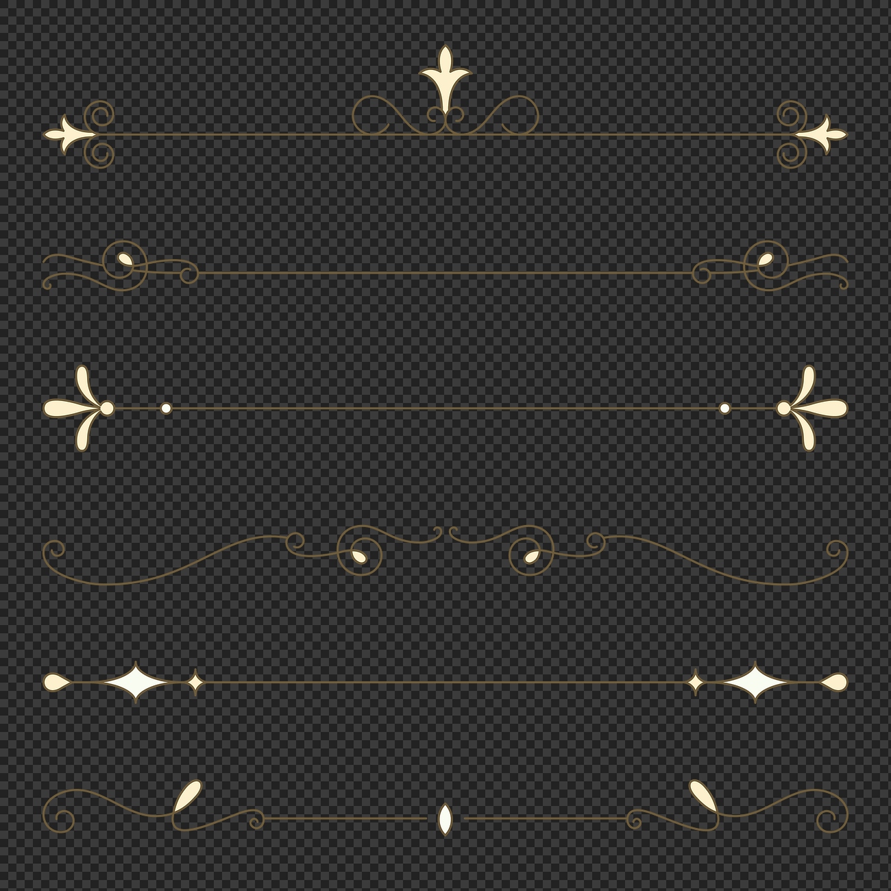 Png ornamental divider set yellow | Premium PNG - rawpixel