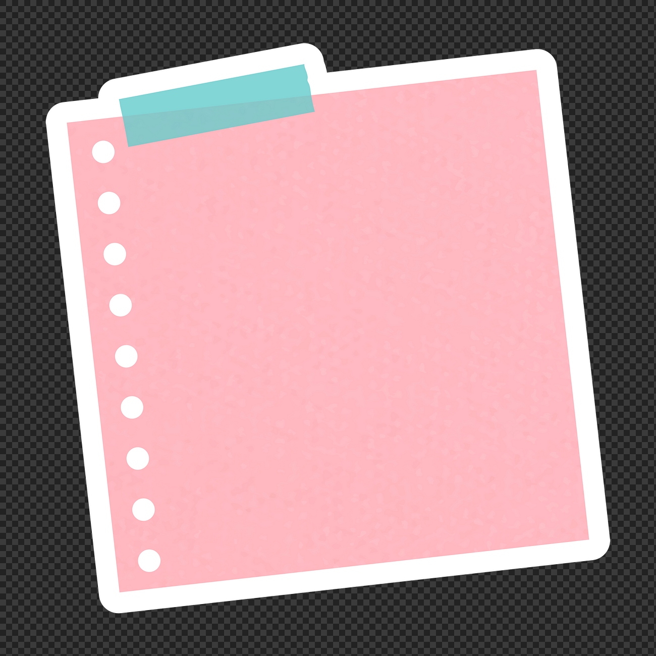Pink Hole Punched Notepaper Journal | Premium Png Sticker - Rawpixel