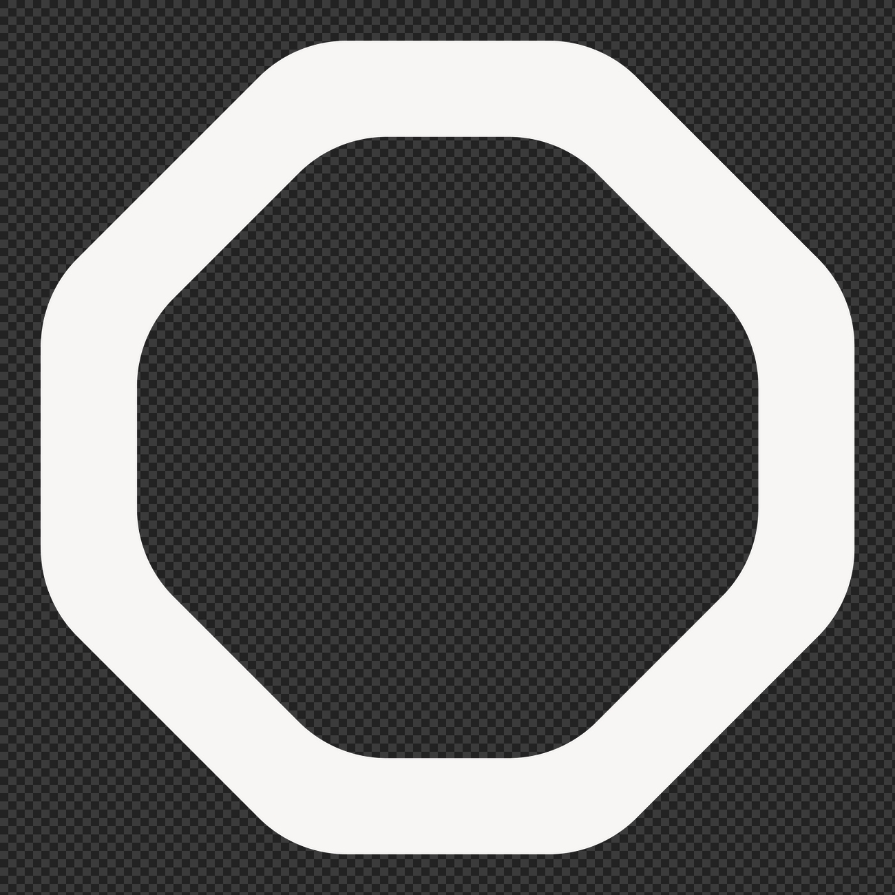 Outline octagon png shape clipart, | Free PNG - rawpixel