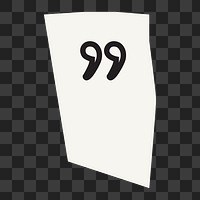 Quotation mark sign png black&white | Free PNG - rawpixel