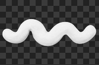 White squiggly PNG clay shape, | Premium PNG - rawpixel