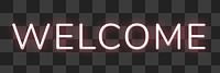 Glowing welcome text png neon | Premium PNG - rawpixel