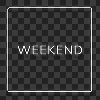 White neon word WEEKEND typography | Free PNG - rawpixel