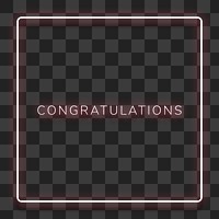 Glowing Congratulations red neon typography | Premium PNG - rawpixel