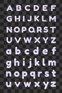 Pastel purple holographic English alphabet | Premium PNG - rawpixel