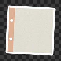 Beige hole punched notepaper journal | Premium PNG Sticker - rawpixel