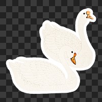 White goose sticker design element | Free PNG Sticker - rawpixel