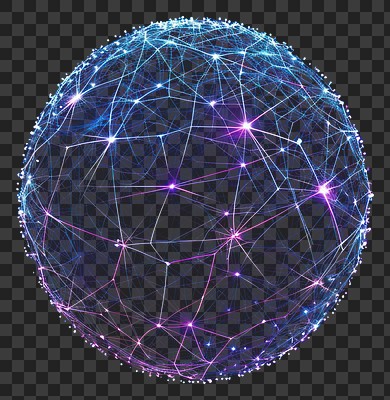 PNG Digital sphere lights connected | Premium PNG - rawpixel