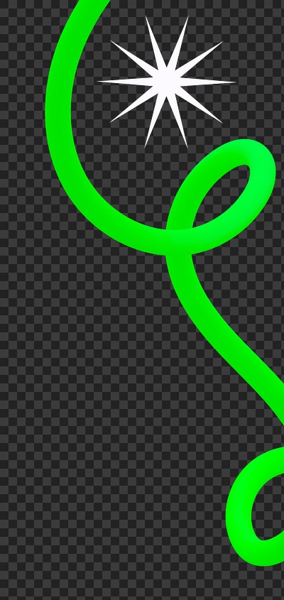 Green squiggle png border, 3D | Premium PNG - rawpixel