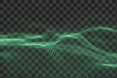 Digital green wave png, transparent | Premium PNG - rawpixel
