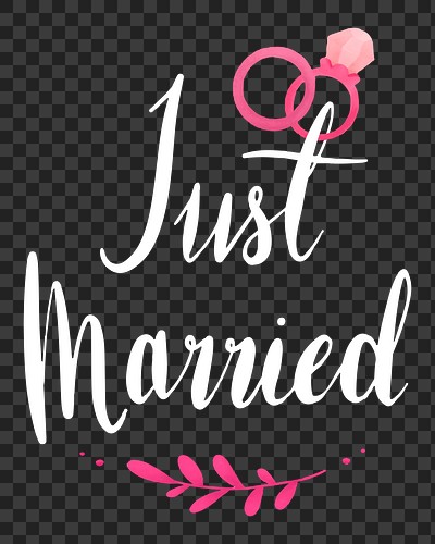 Just married typography vector white | Premium Vector - rawpixel Just married typography vector white | Premium Vector - rawpixel