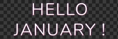 Glowing neon Hello January! png | Free PNG - rawpixel