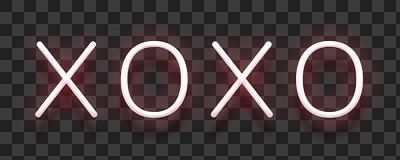 Glowing XOXO red neon typography | Premium PNG Sticker - rawpixel