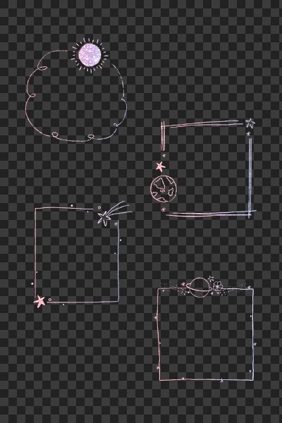 Png space frame set kids | Free PNG - rawpixel