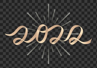 2022 png gold cursive lettering | Premium PNG Sticker - rawpixel