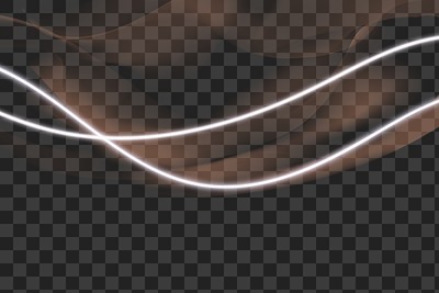 Glowing white neon line patterned | Premium PNG - rawpixel