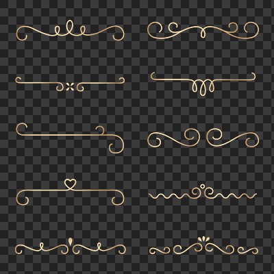 Png gold scroll divider, luxury | Premium PNG - rawpixel