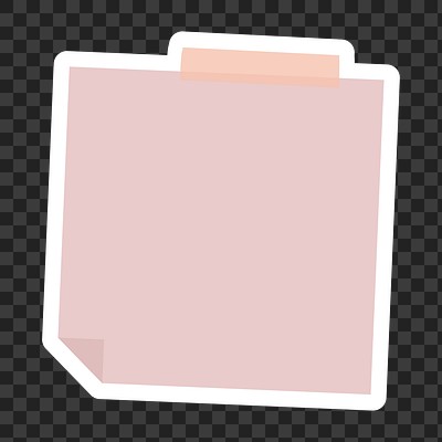 Pastel pink notepaper journal sticker | Premium PNG Sticker - rawpixel