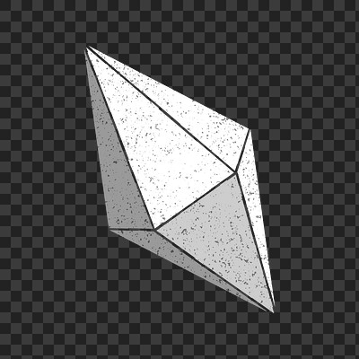 3D hexagonal bipyramid design element | Premium PNG Sticker - rawpixel