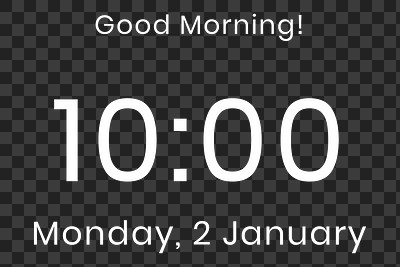 Png transparent digital clock widget | Premium PNG Sticker - rawpixel