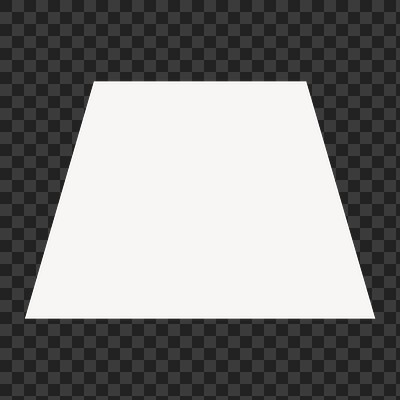 White trapeze png sticker, geometric | Free PNG - rawpixel