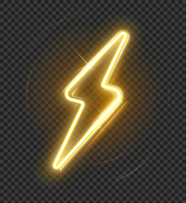 PNG Bolt icon style neon | Free PNG - rawpixel