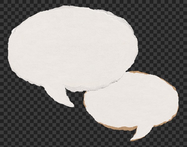 Speech bubble png sticker, paper | Premium PNG - rawpixel