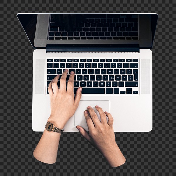 Png person using laptop sticker, | Free PNG - rawpixel