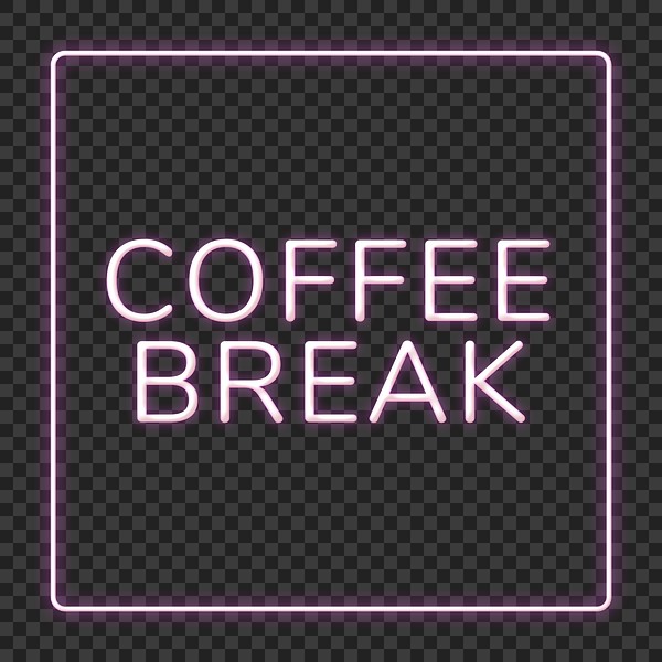 Coffee break png frame neon | Premium PNG - rawpixel