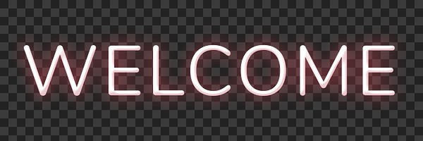 Glowing welcome text png neon | Premium PNG - rawpixel