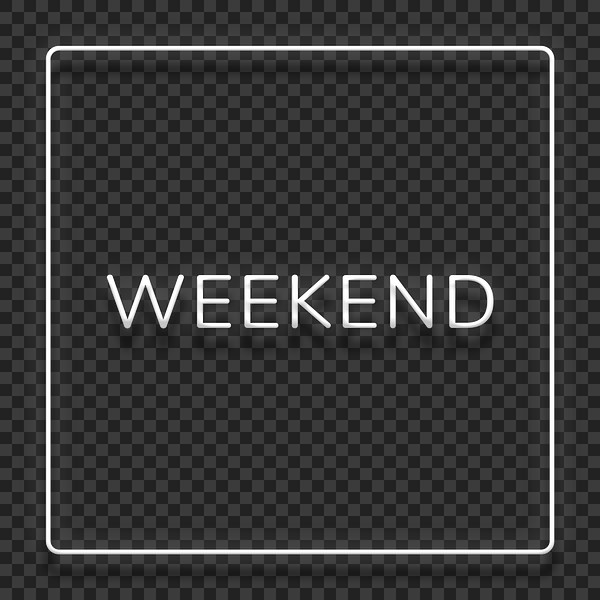White neon word WEEKEND typography | Free PNG - rawpixel