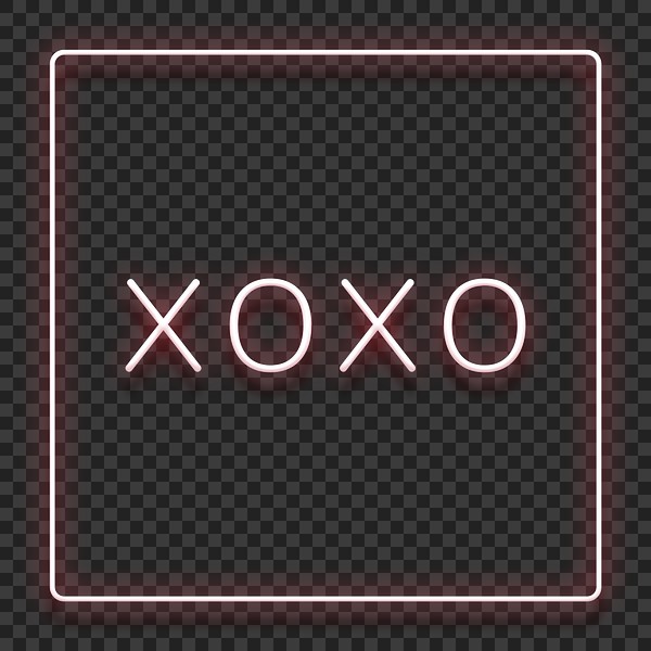 Glowing XOXO red neon typography | Premium PNG - rawpixel