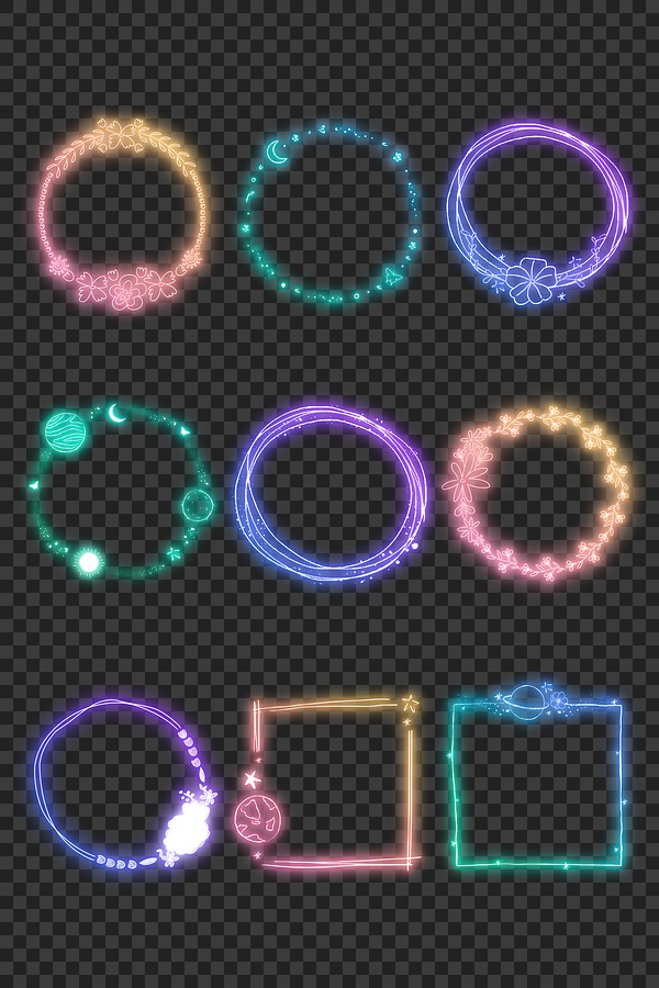 Png glowing neon gradient frame | Premium PNG - rawpixel