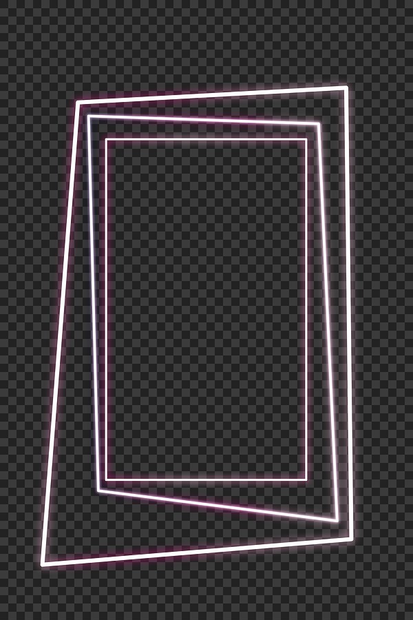 Glowing pink neon frame design | Premium PNG - rawpixel