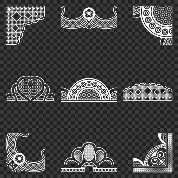 Elegant lace corner png border, | Premium PNG - rawpixel