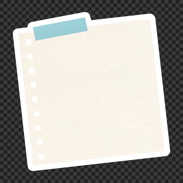 Beige hole punched notepaper journal | Free PNG Sticker - rawpixel