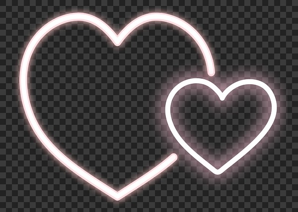 Pink double hearts transparent png | Premium PNG - rawpixel
