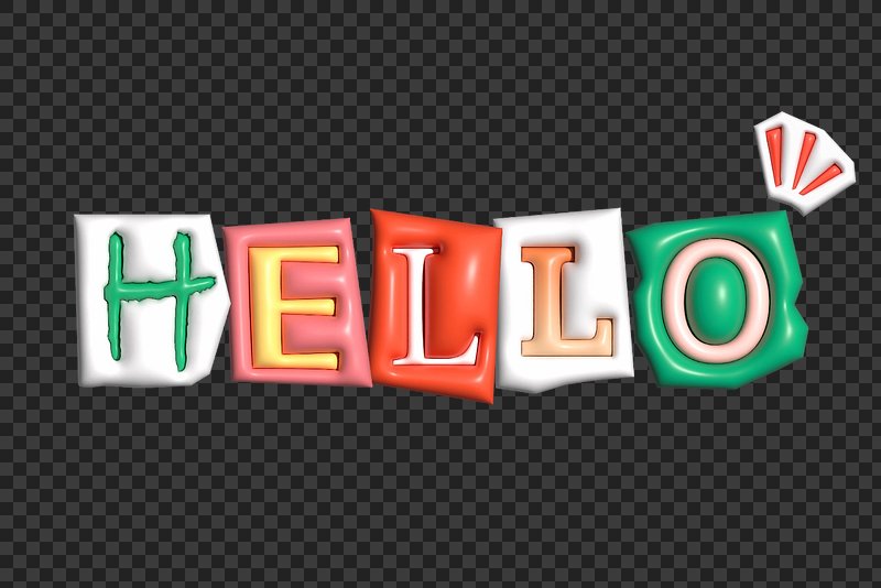 HELLO word pink neon typography | Premium PSD - rawpixel