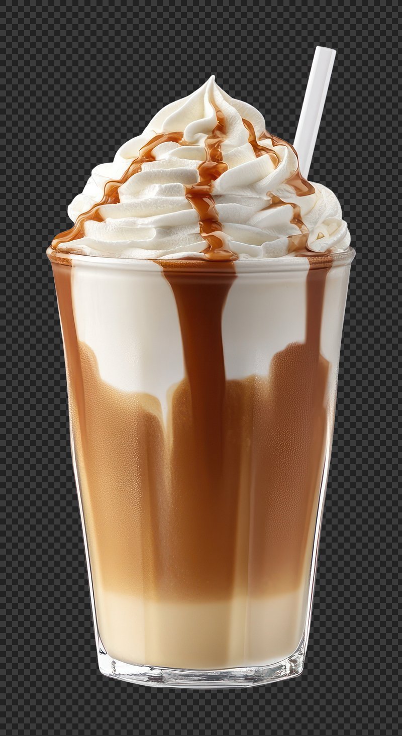 PNG glass Salted Caramel Milkshake | Free PNG - rawpixel