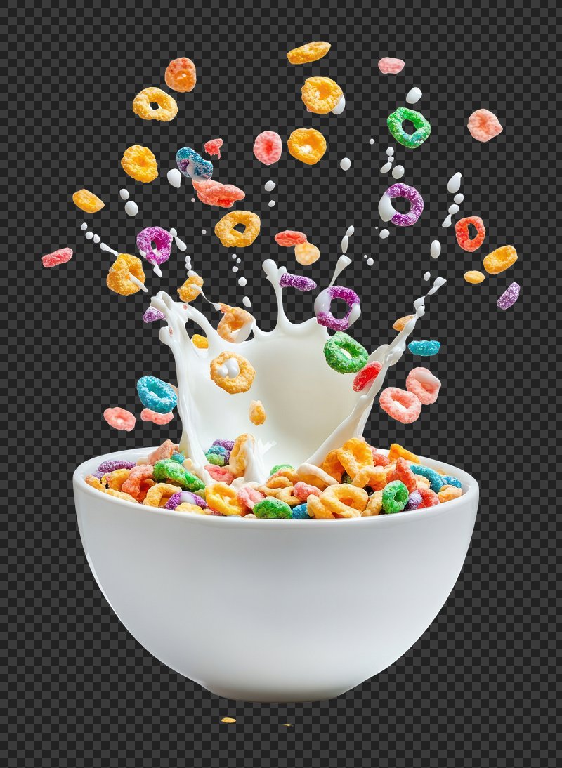 PNG Colorful Cereal milk splashing | Free PNG - rawpixel